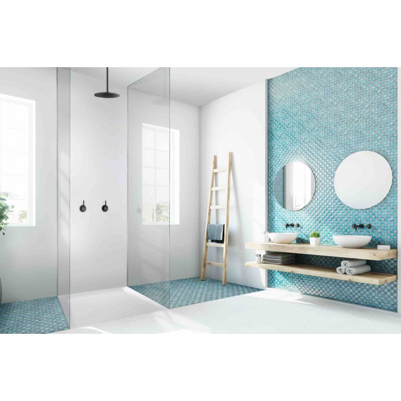 Panneau d'habillage pour douche en solid surface blanc lisse